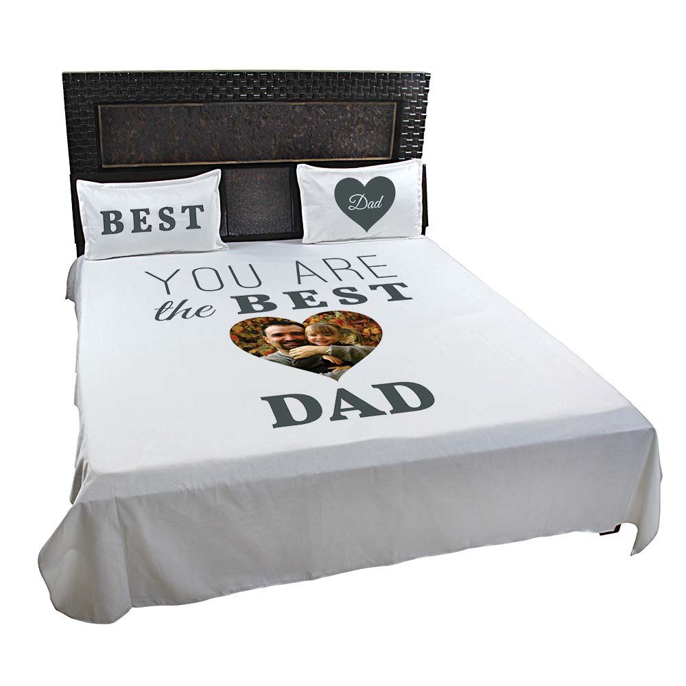 Best Dad Bed Sheet for Father with Pillow Covers - theyayacafe